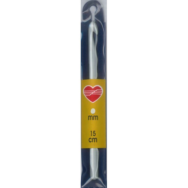 Hjerte Hæklenål u/skaft 15,0mm